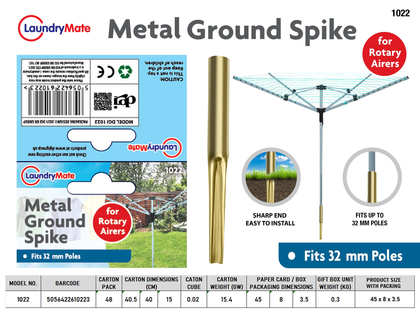 32mm Metal Ground Spike (48) – DGI UK Group LTD